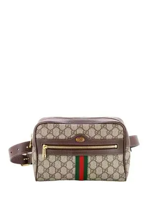 Gucci Ophidia Gg Coated Canvas Medium Belt Bag - Brown