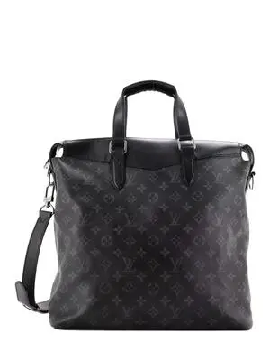 LOUIS VUITTON Explorer Tote Monogram Eclipse Canvas Satchel - Black