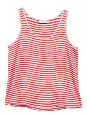 PIERRE-LOUIS MASCIA Striped Sleeveless Blouse - Red