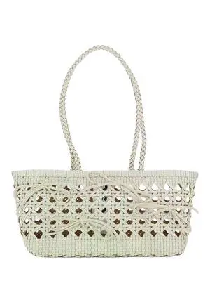 OSOI Biscuit Braided-strap Woven Shoulder Bag - Neutrals