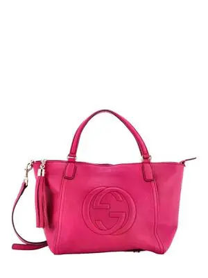 Gucci Soho Convertible Top Handle Bag - Purple