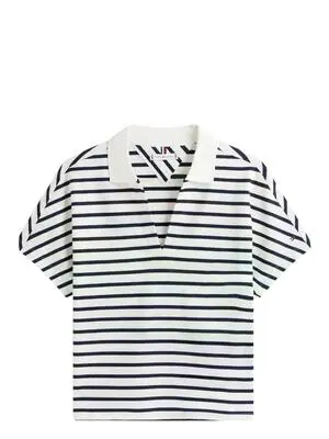 Tommy Hilfiger Striped V-neck Top - White