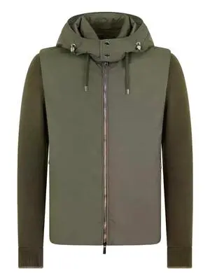 MOORER Hooded Zip-up Jacket - Green