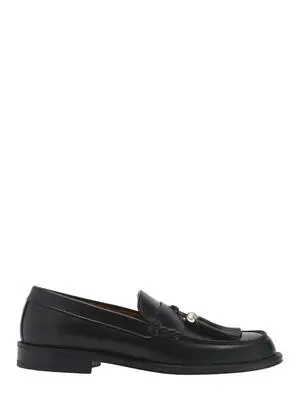 GIUSEPPE ZANOTTI Leather Loafers With Tassels - Black