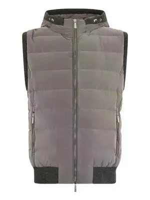 MOORER Quilted Waistcoat Neutrals
