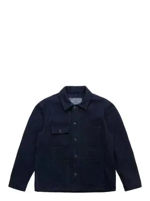 Naked & Famous Denim Chore Coat Patch-pocket Jacket - Blue