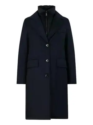 MOORER Buttoned Coat - Blue