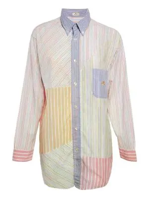 Etro Paneled Striped Shirt - White