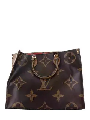 LOUIS VUITTON Onthego Reverse Monogram Giant Gm Tote Bag - Brown