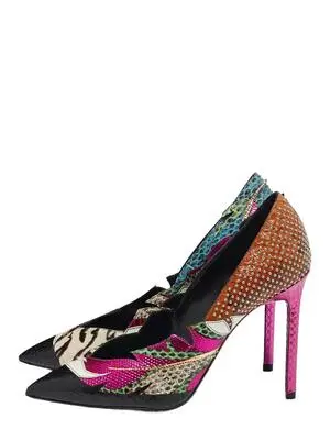 Saint Laurent Anja Print-detail Pumps - Black