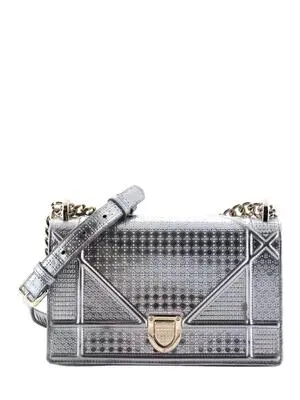 Dior Diorama Flap Bag Cannage Embossed Calfskin Small - Metallic