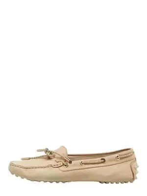 TOD'S Leather Loafers Neutrals