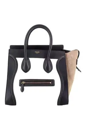 Celine Tricolor Luggage Mini Tote Bag - Black