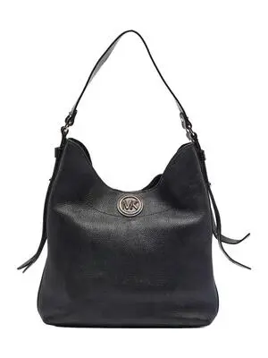 Michael Kors Large Bowery Leather Shoulder Bag - Black