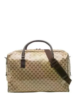 Gucci Gg Crystal Duffle Bag - Brown