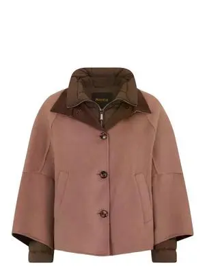MOORER Lenie-cwb Cape Jacket - Brown