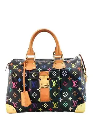 LOUIS VUITTON Speedy Handbag Monogram Multicolor 30 - Black