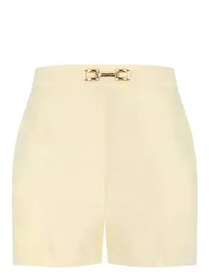 Elisabetta Franchi High-waisted Buttoned Shorts - Neutrals