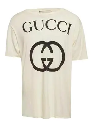 Gucci Logo-print T-shirt - Neutrals