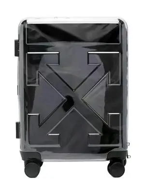 Off-White Arrows Trolley Luggage - White