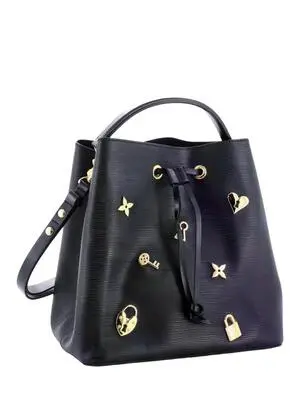LOUIS VUITTON Néonoé Love Lock Bucket Bag Epi Leather - Black
