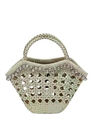 OSOI Lip Braided-handle Tote Bag - Neutrals