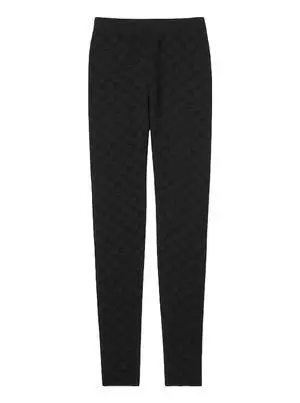 Gucci Elastic Gg Jacquard Leggings - Black