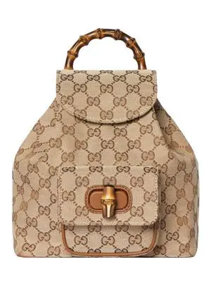 Gucci Bamboo Backpack - Brown
