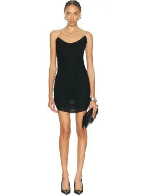 MUGLER Strapless Mini Dress - Black