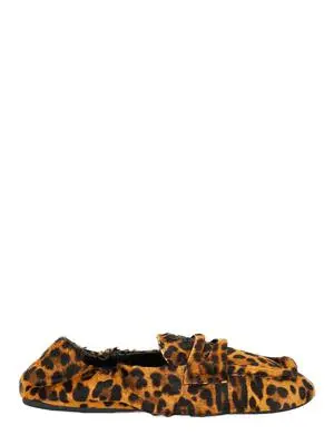 Miu Miu St. Leopardo Ruched Loafer - Miele