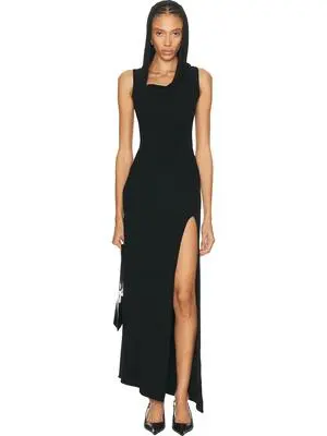 MUGLER Hooded Maxi Gown