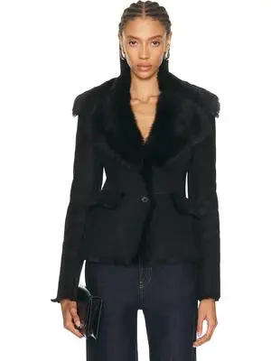 Magda Butrym Shearling Jacket - Black