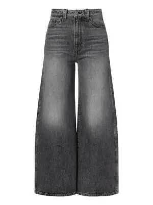 Khaite Delina High-rise Wide-leg Jeans - Grey