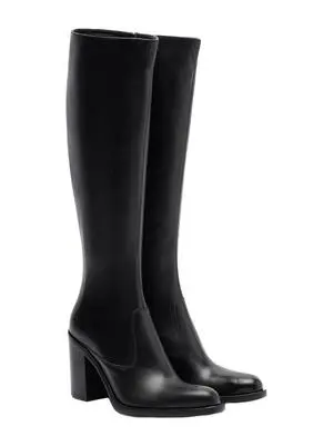 Chloé Phoenix 90 Leather Knee-high Boots - Black