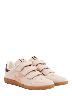 Isabel Marant Beth Leather-trimmed Suede Sneakers - Pink