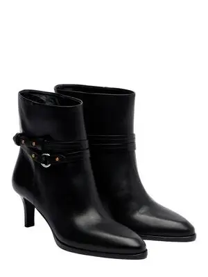 Isabel Marant Meyli 55 Leather Ankle Boots - Black