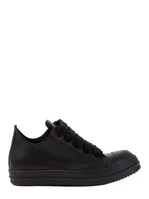 Rick Owens Jumbolace Leather Low-top Sneakers - Black