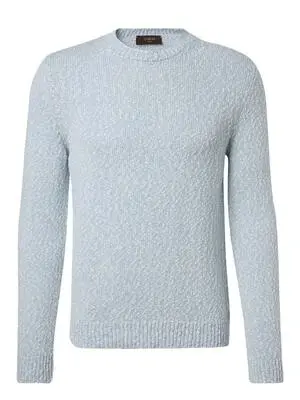 SLOWEAR Crewneck Cotton Sweater - Blue