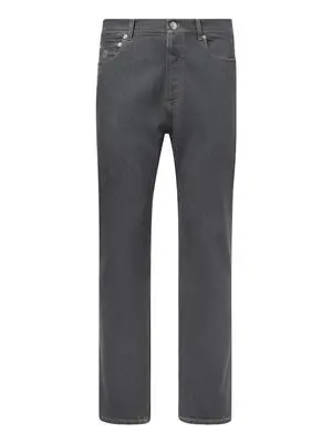 Brunello Cucinelli Logo Straight Jeans - Grey