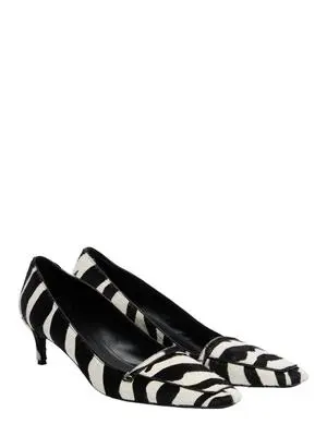Khaite Celia 50 Zebra-print Calf Hair Pumps - Black