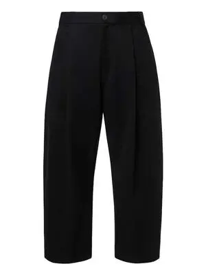 Studio Nicholson Sorte Barrel-leg Pants - Black