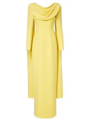 EMILIA WICKSTEAD Zaira Draped Crêpe Gown - Yellow