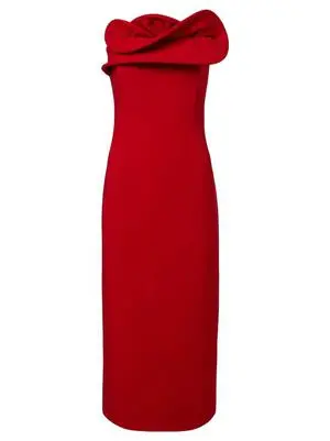 Magda Butrym Wool-blend Bustier Dress - Red