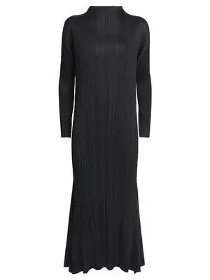 Issey Miyake Long-sleeve Midi Dress - Black