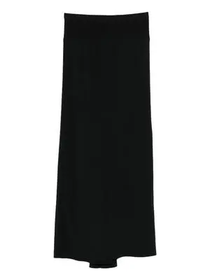 Rick Owens Cotton Blend Midi Skirt - Black