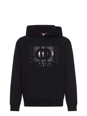 Gucci Logo Cotton Hoodie - Black