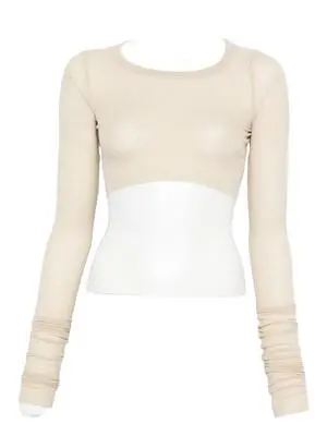 Rick Owens Cropped Top - Beige