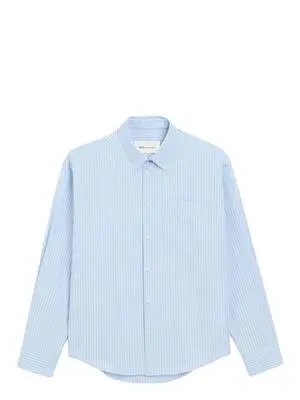 Ami Striped Cotton Shirt - Sky Blue