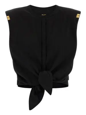 Elisabetta Franchi Cotton Top - Black