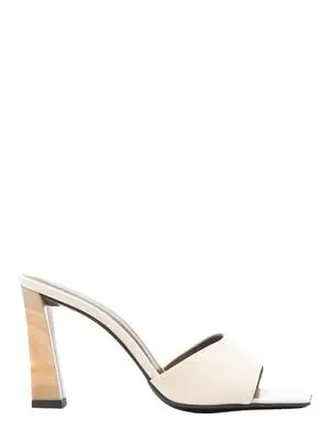 GIUSEPPE ZANOTTI Talia Leather Mules - White